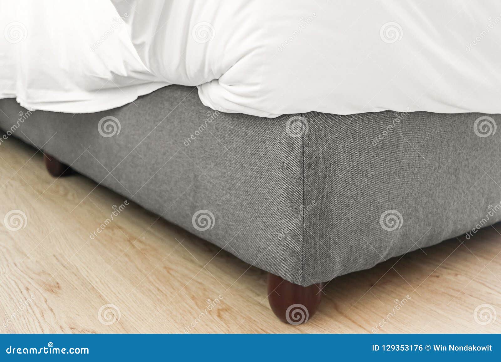 Angle of the bed stock photo. Image of home, blanket - 129353176