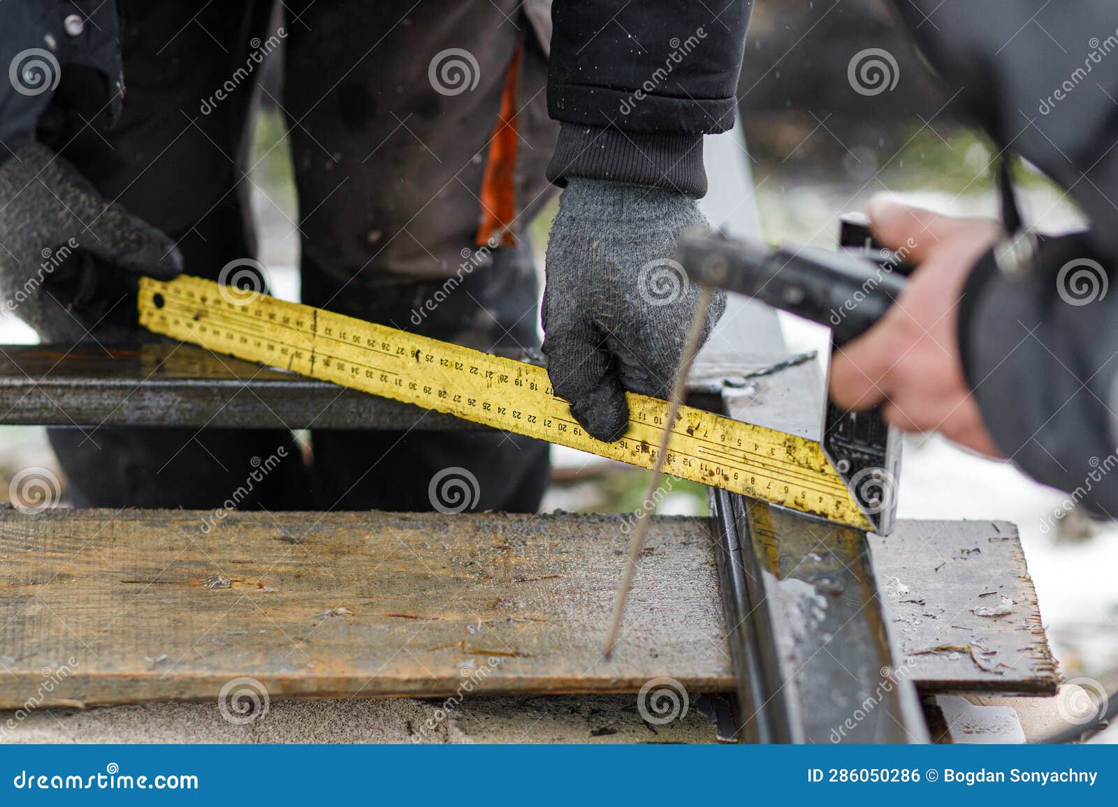 Circular Saw And Ruler Royalty-Free Stock Photography | CartoonDealer ...