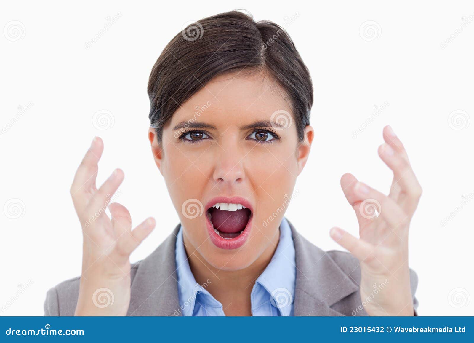 Close Up of Angry Shouting Entrepreneur Stock Photo - Image of ...