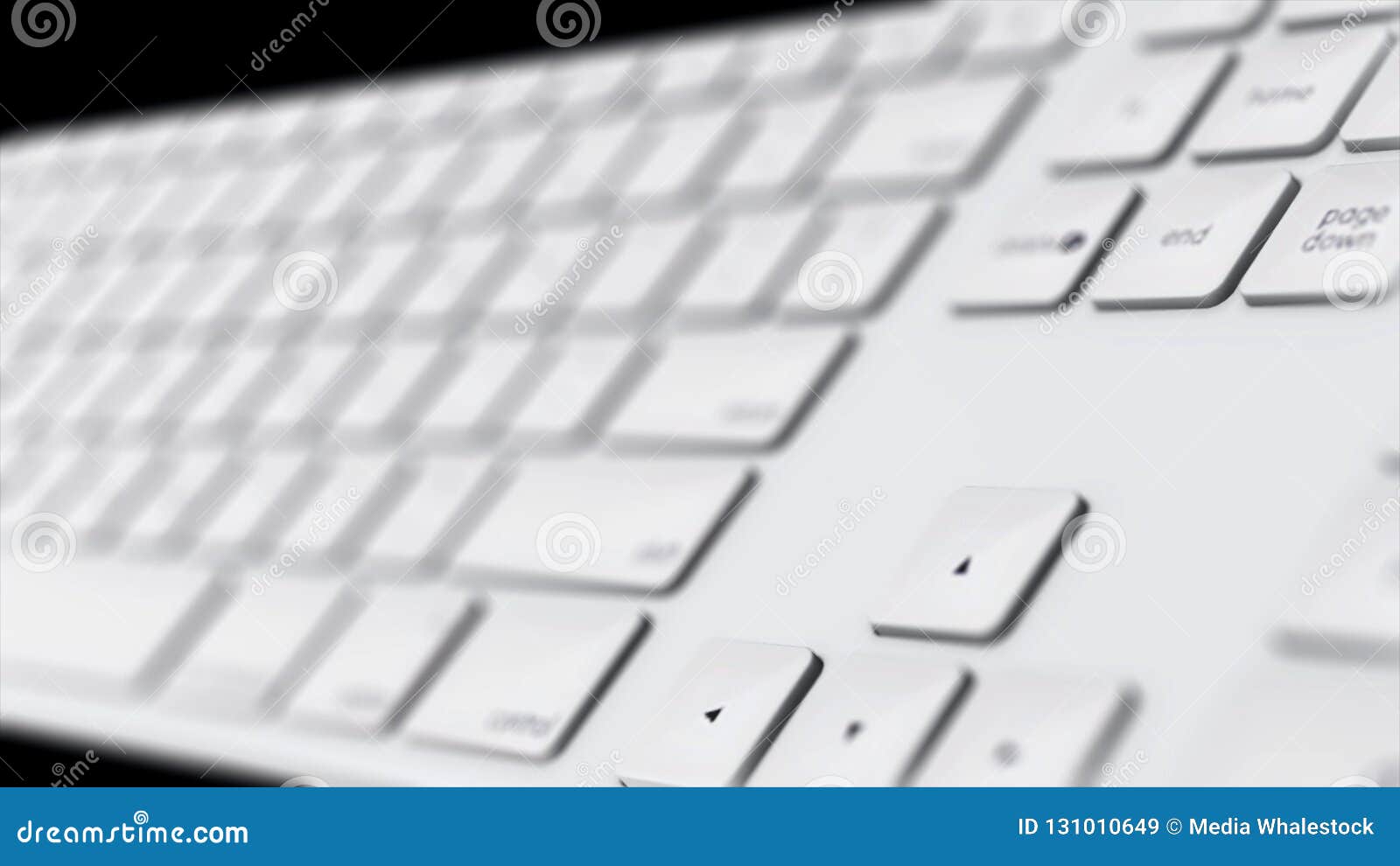 Close-up Animation of White Computer Keyboard Buttons. Rotate White ...