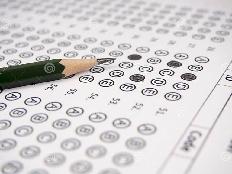 Close Up Answer Sanswer Sheet for School Stock Photo - Image of ...