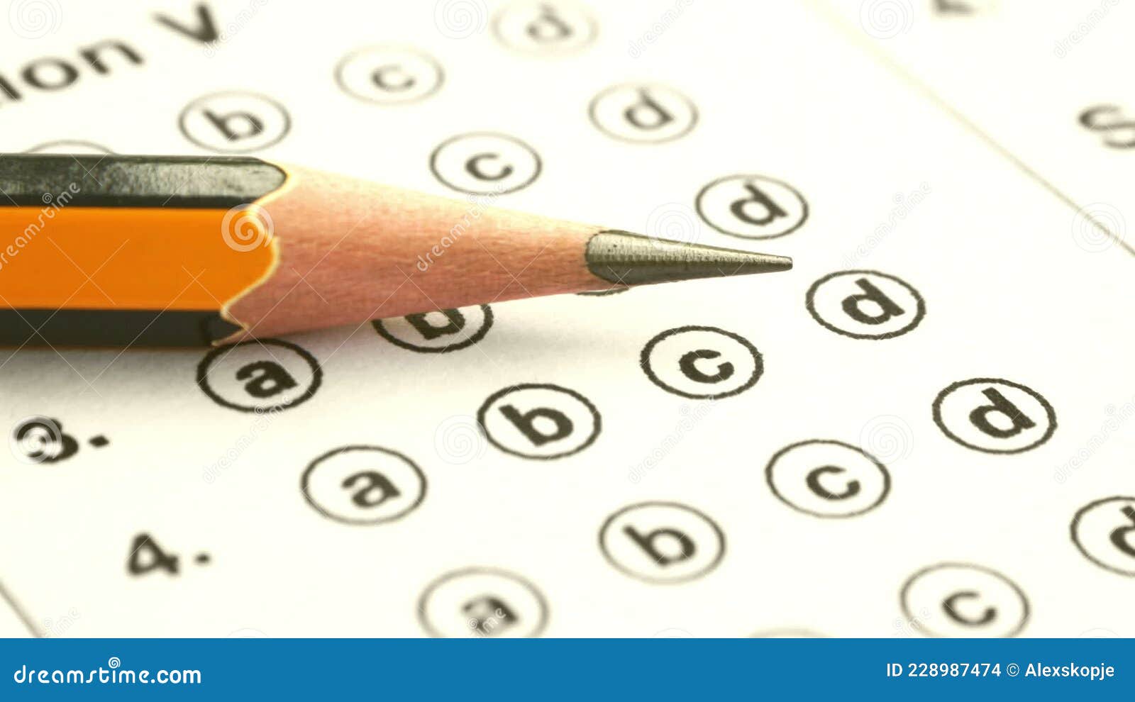 Close Up of Answer Sheet Dolly Shot Stock Footage - Video of paper ...