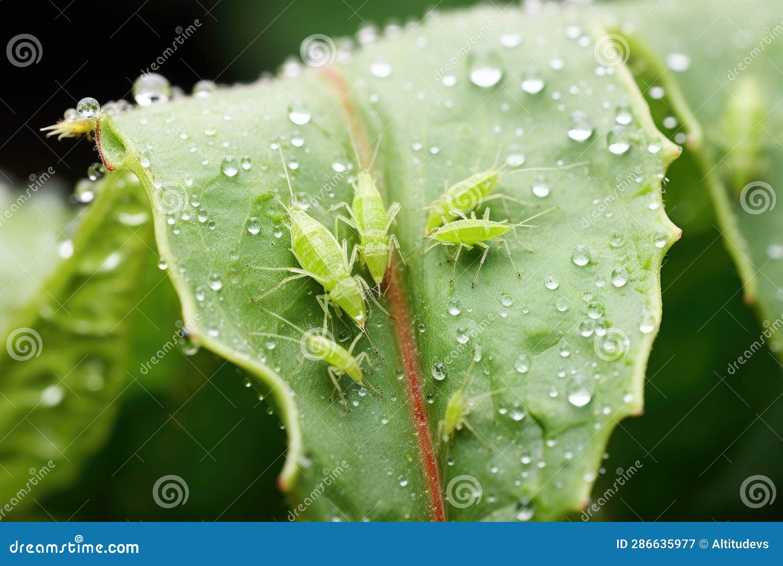 Close-up of Aphids on a Leaf, Damaging the Plant Stock Image - Image of ...