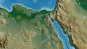 Egypt area. Physical map stock illustration. Illustration of shape ...