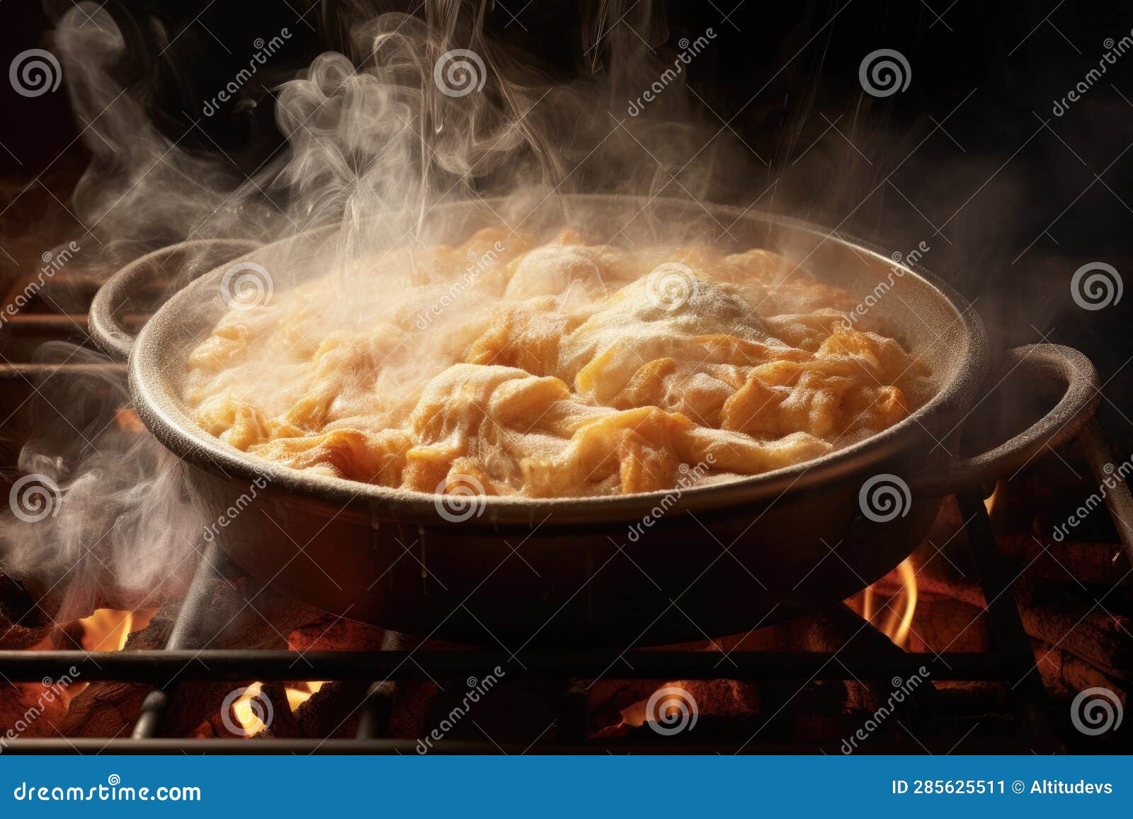 Close-up of Apple Pie Texture with Steam Rising Stock Image - Image of ...