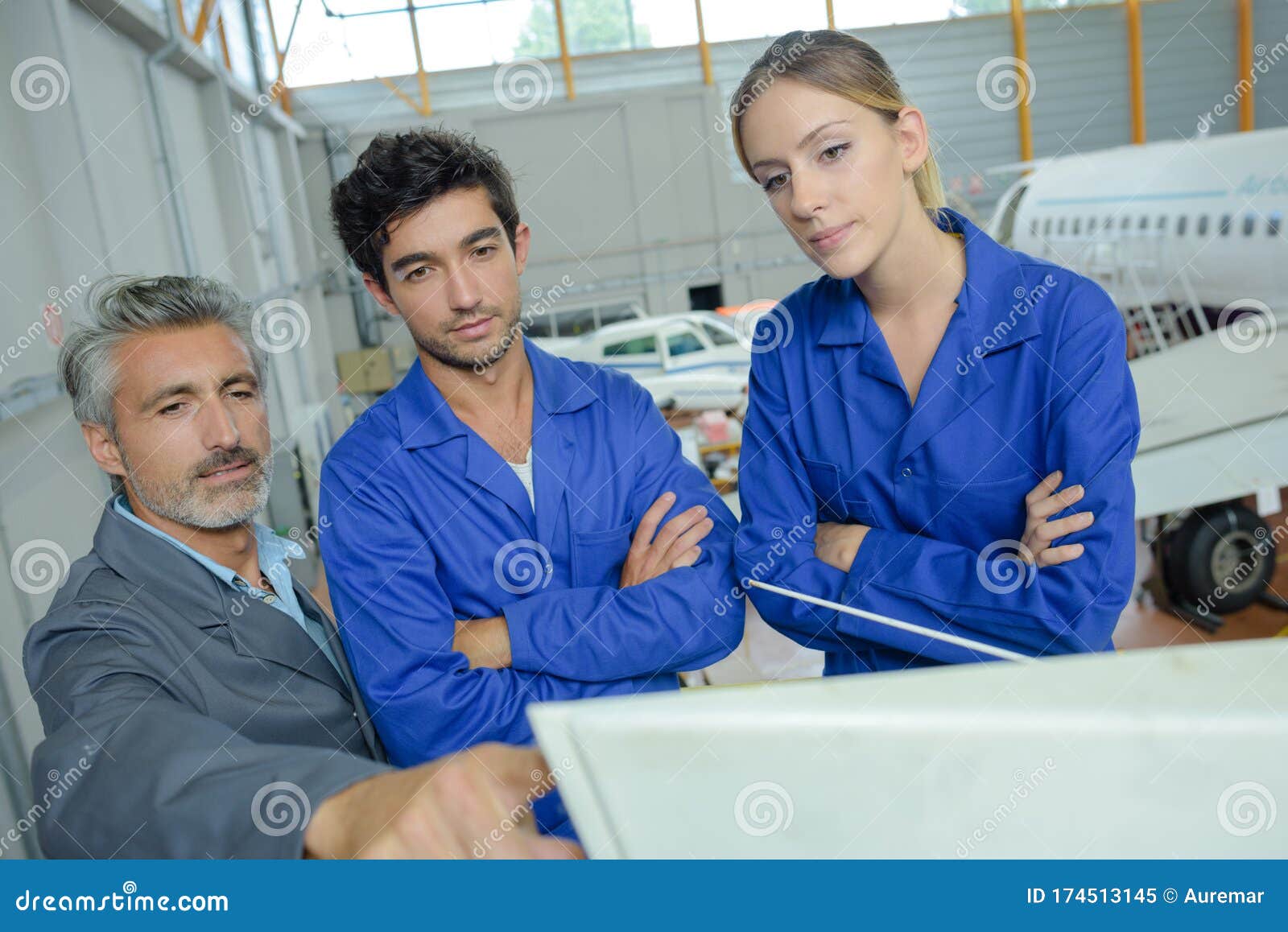 Close Up Apprentices and Aircraft Technician Apprentice Stock Image ...