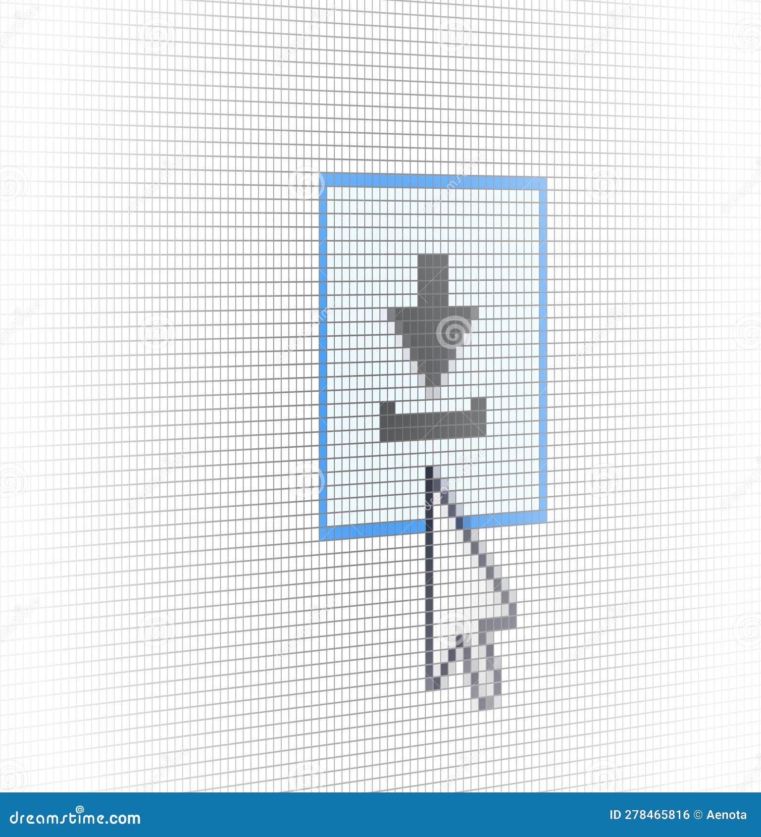 Close Up Arrow Cursor and Download Icon Stock Vector - Illustration of close, concept: 278465816