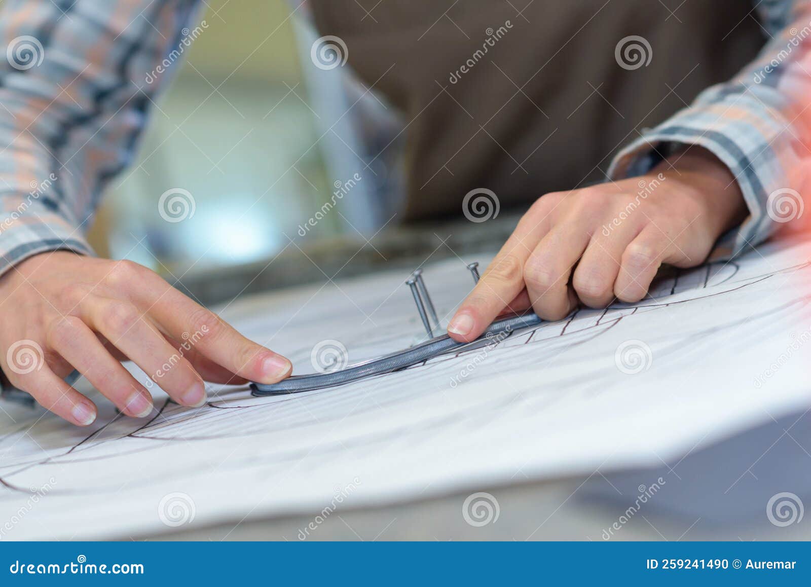 Close up artist attaching stock photo. Image of women - 259241490
