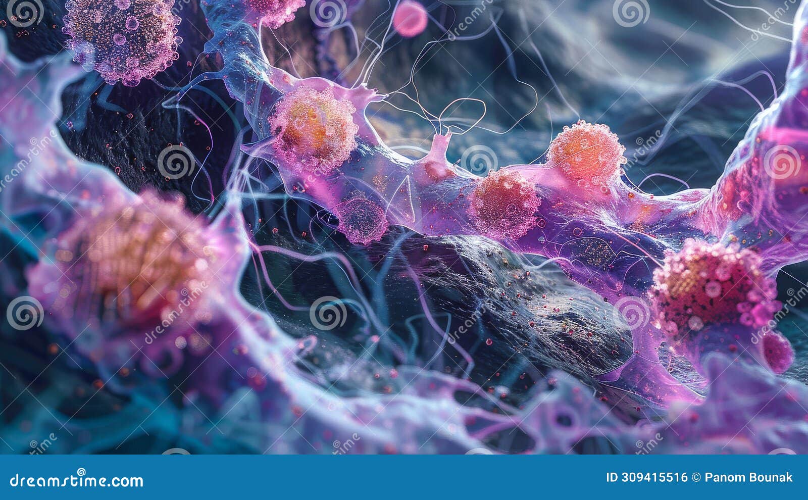 Close-up Artistic Images and Illustrations of Bacteria and Viruses ...