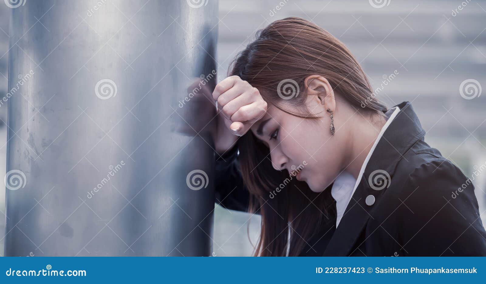 Asian Lonely Sad Woman Deep In Thoughts Stock Image Image Of People