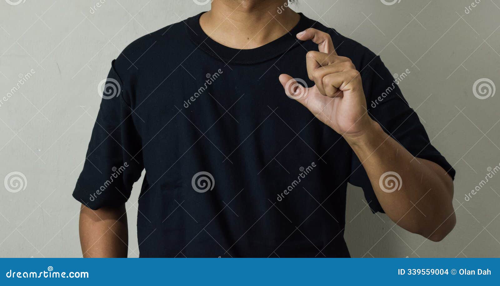 Close Up Asian Man Shows Hand Gestures it Means Human Emotion and ...