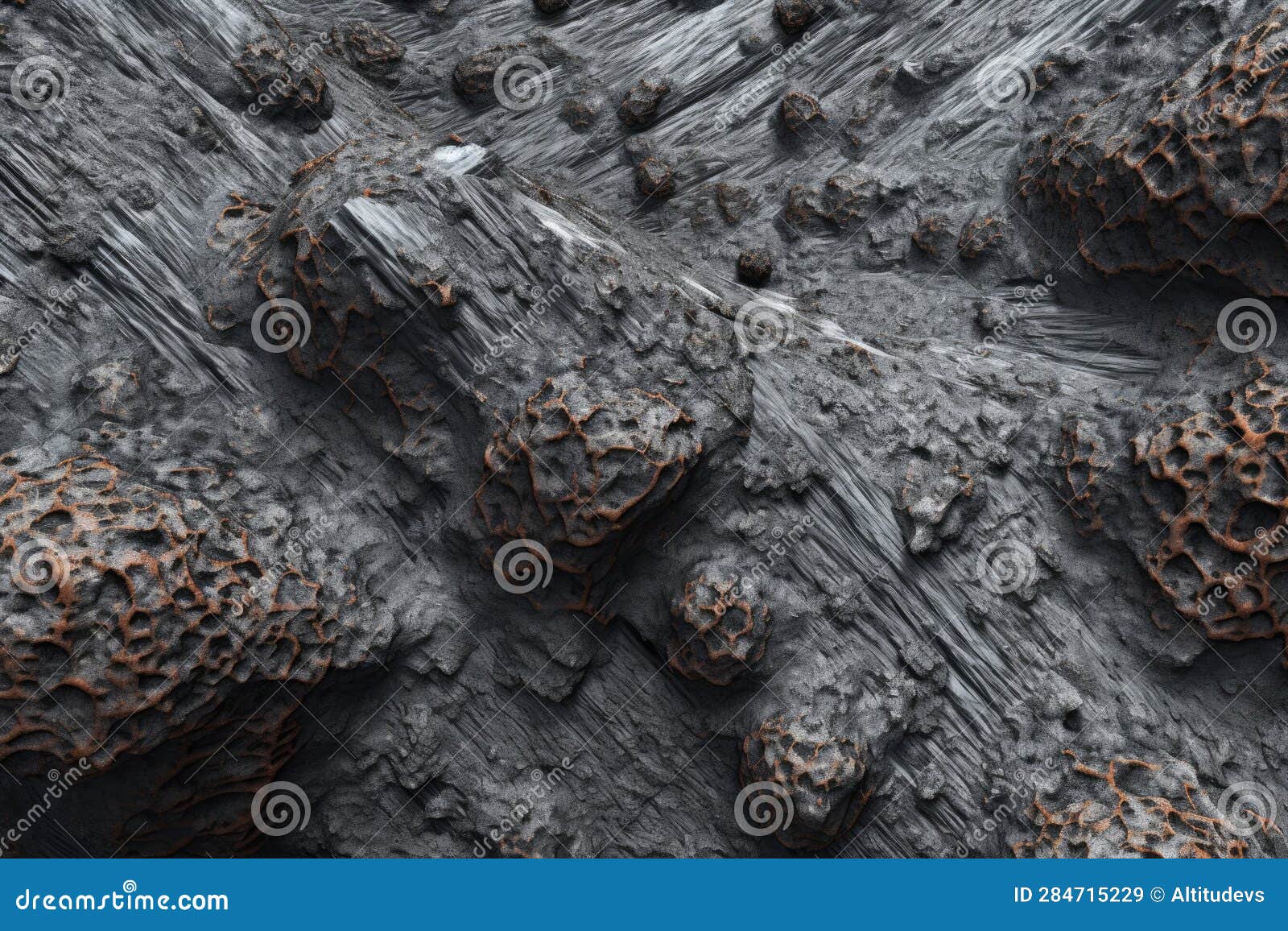 Close-up of Asteroid Surface Texture and Patterns Stock Image - Image ...