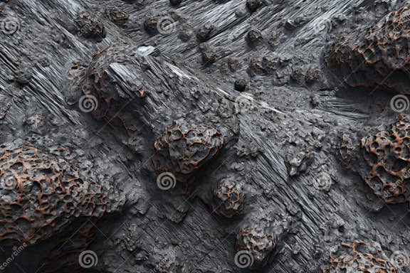 Close-up of Asteroid Surface Texture and Patterns Stock Image - Image ...