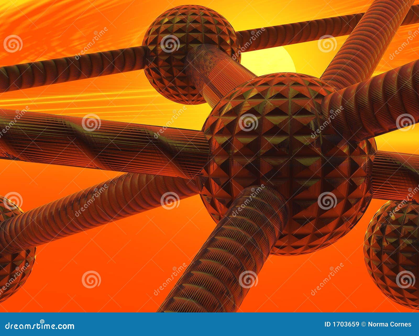 Close up atoms and links stock illustration. Illustration of germ - 1703659
