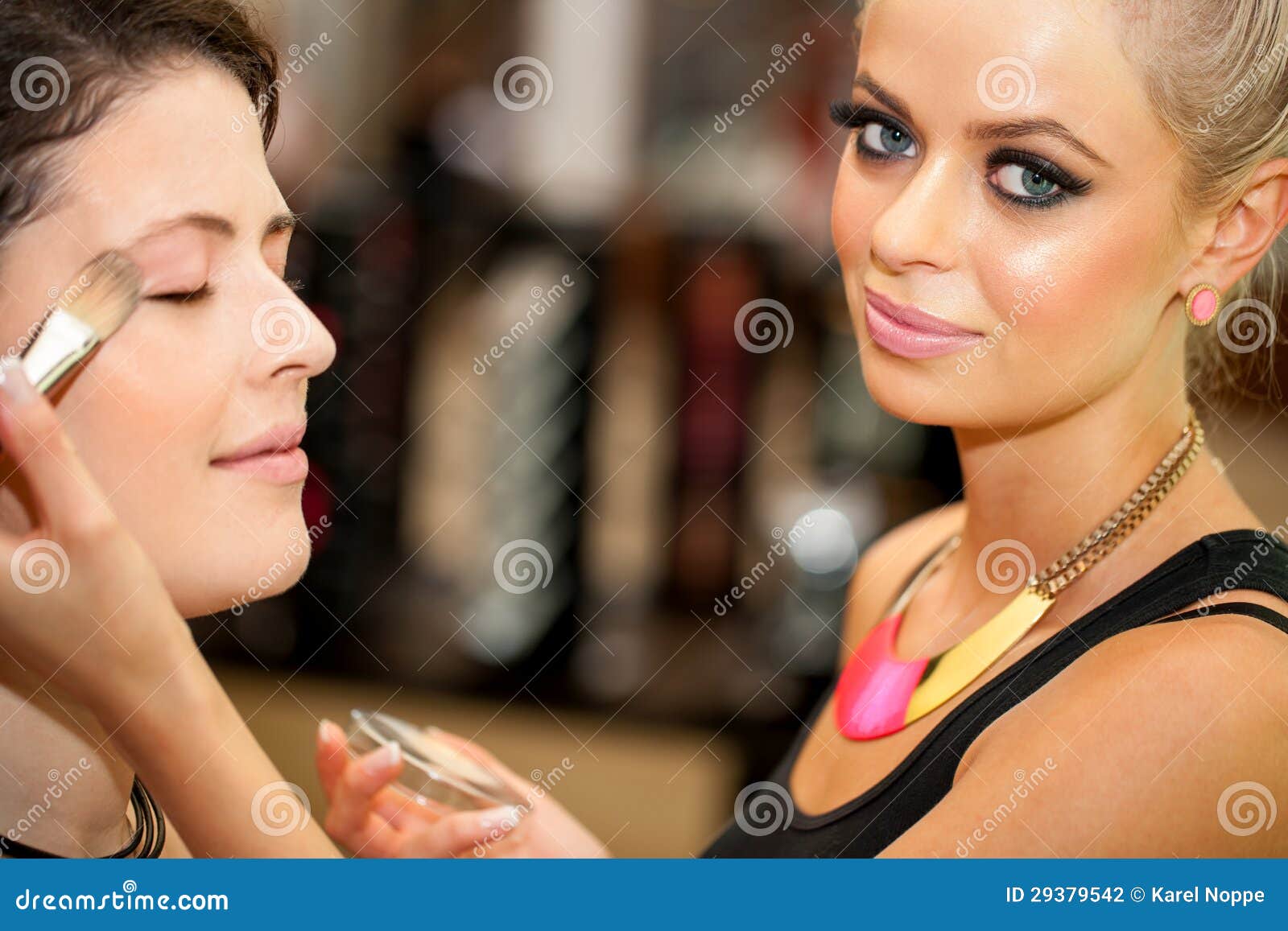 Close Up of Attractive Female Make Up Artist at Work. Stock Photo ...