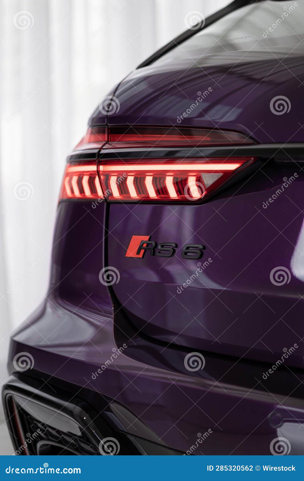 Close-up of Audi Rs6 Sportback Rear View Editorial Photography - Image ...