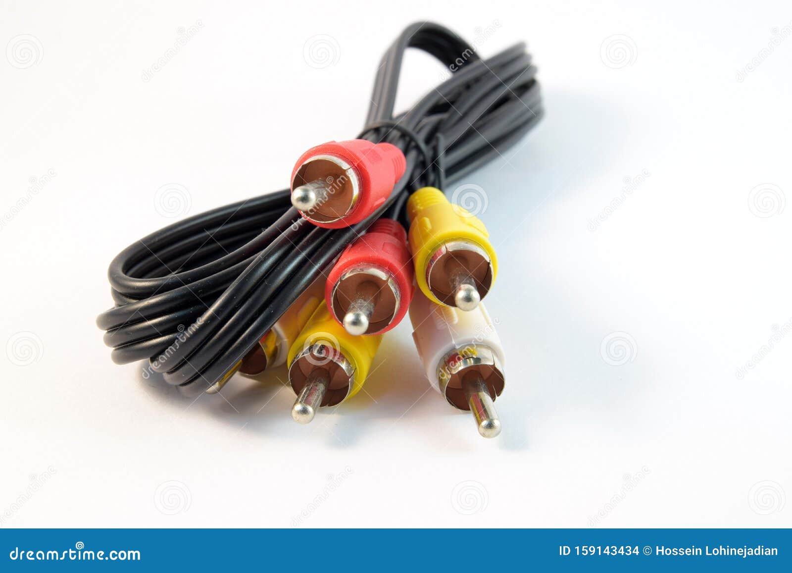 Close-up Audio Video Cable in White Background Stock Photo - Image of ...