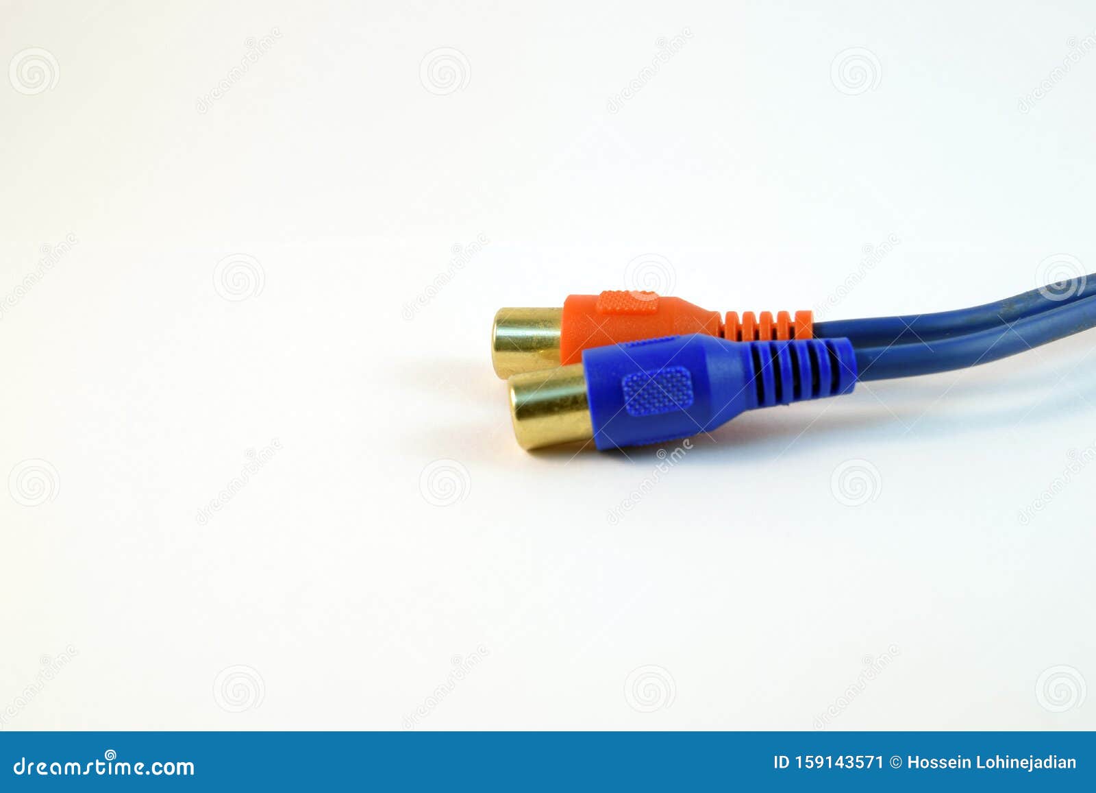 Close-up Audio Video Cable in White Background Stock Image - Image of ...