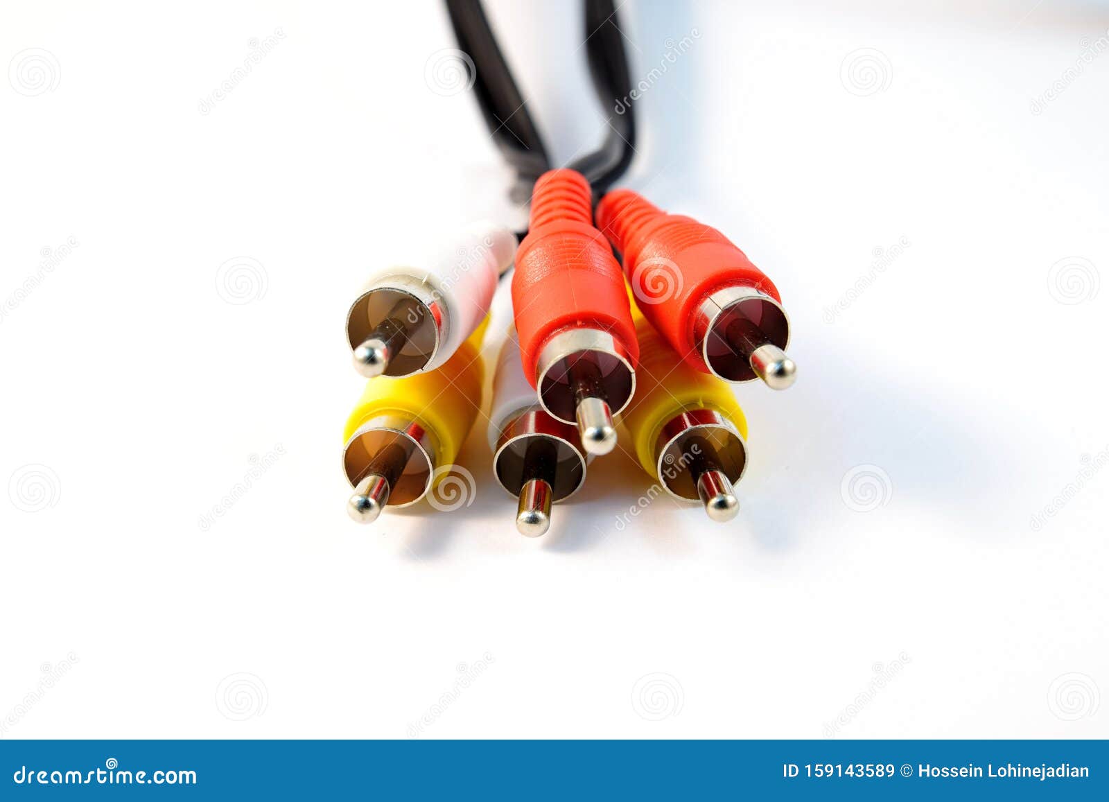 Close-up Audio Video Cable in White Background Stock Image - Image of ...