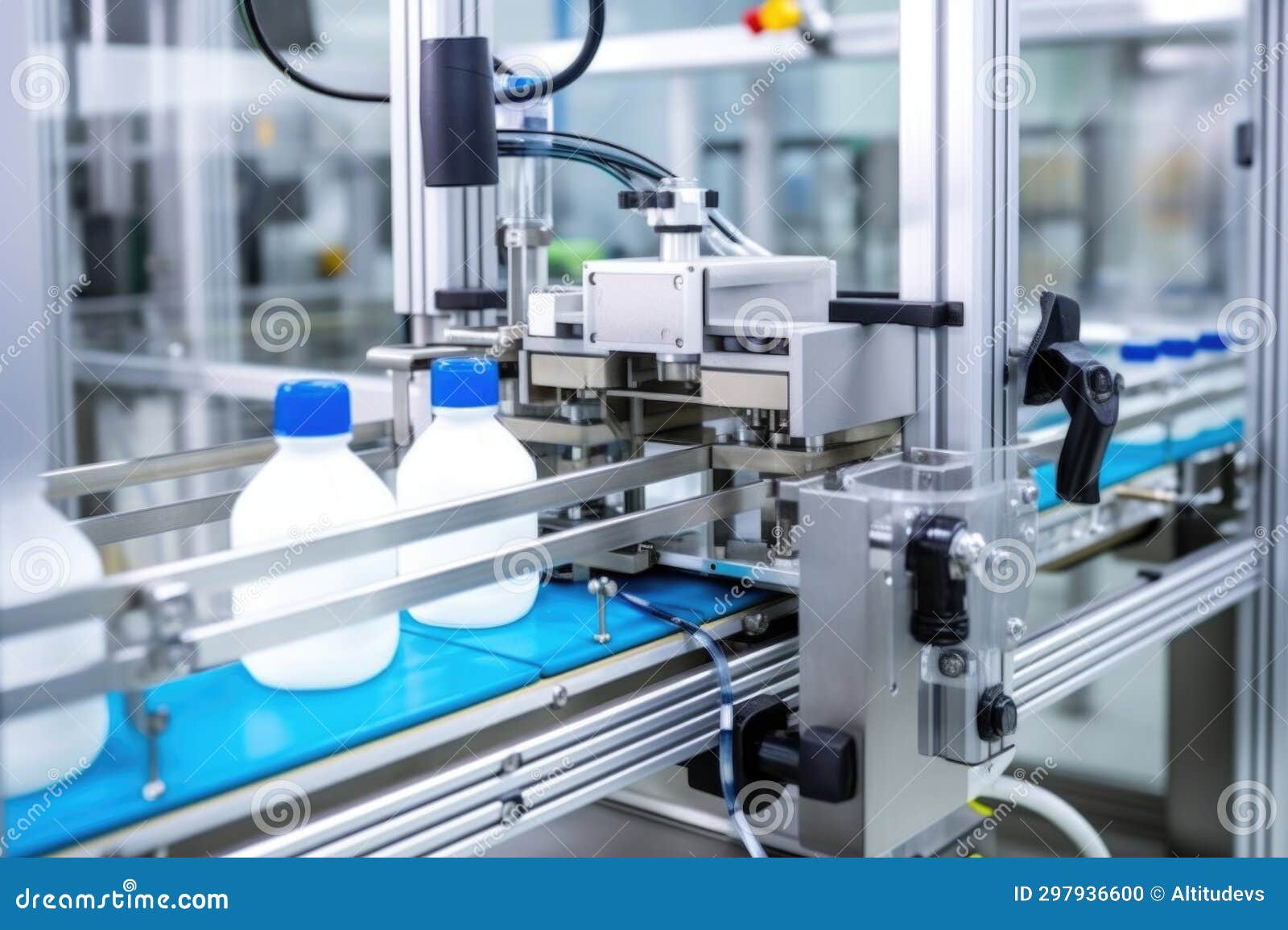 Close Up of Automated Labelling Machine in Motion Stock Photo - Image ...
