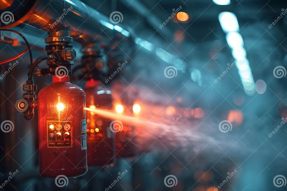 Close Up of Automatic Drencher Firefighting System with Atomizer for ...