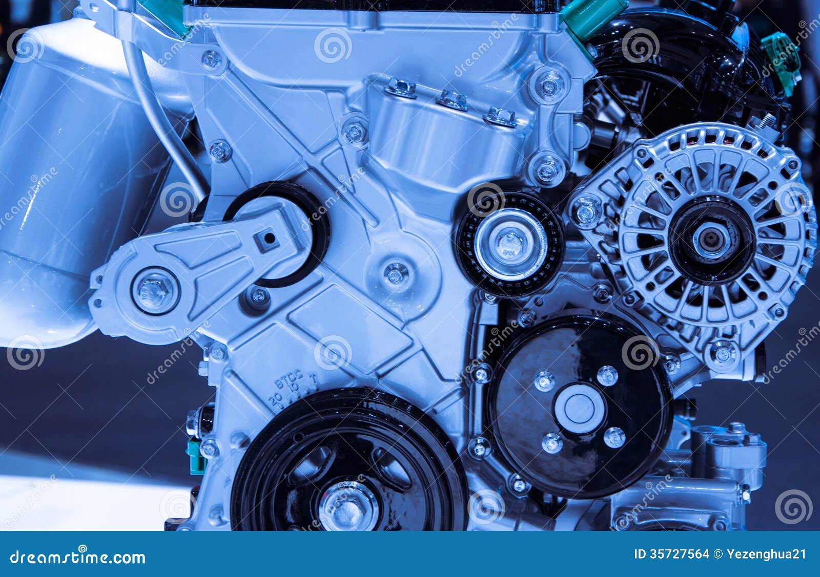 Close-up Automobile Gasoline Engine Model Stock Photo - Image of ...