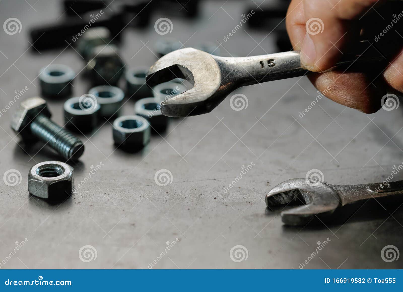 Automotive Mechanic Picking Tools in Garage Stock Photo - Image of ...