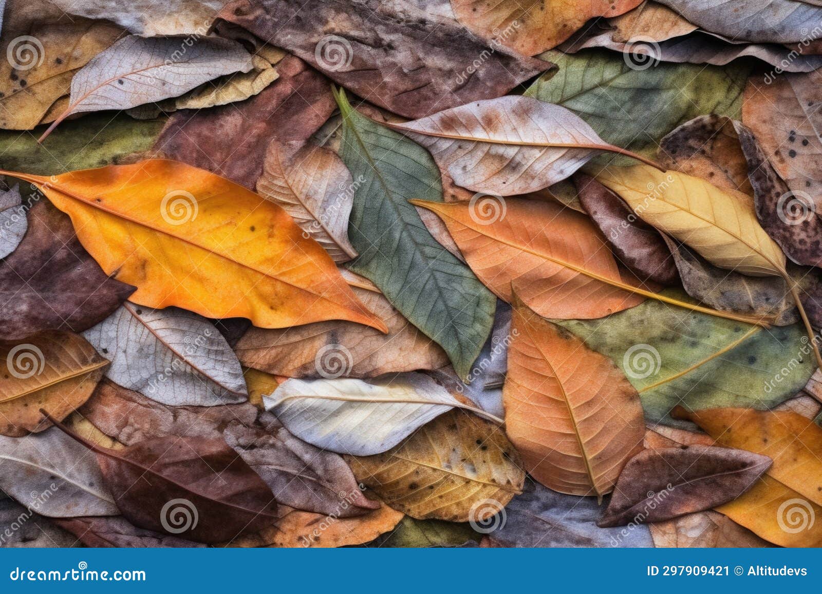 Close-up of Autumn Leaf Decomposition, Showing Rich Textures Stock ...