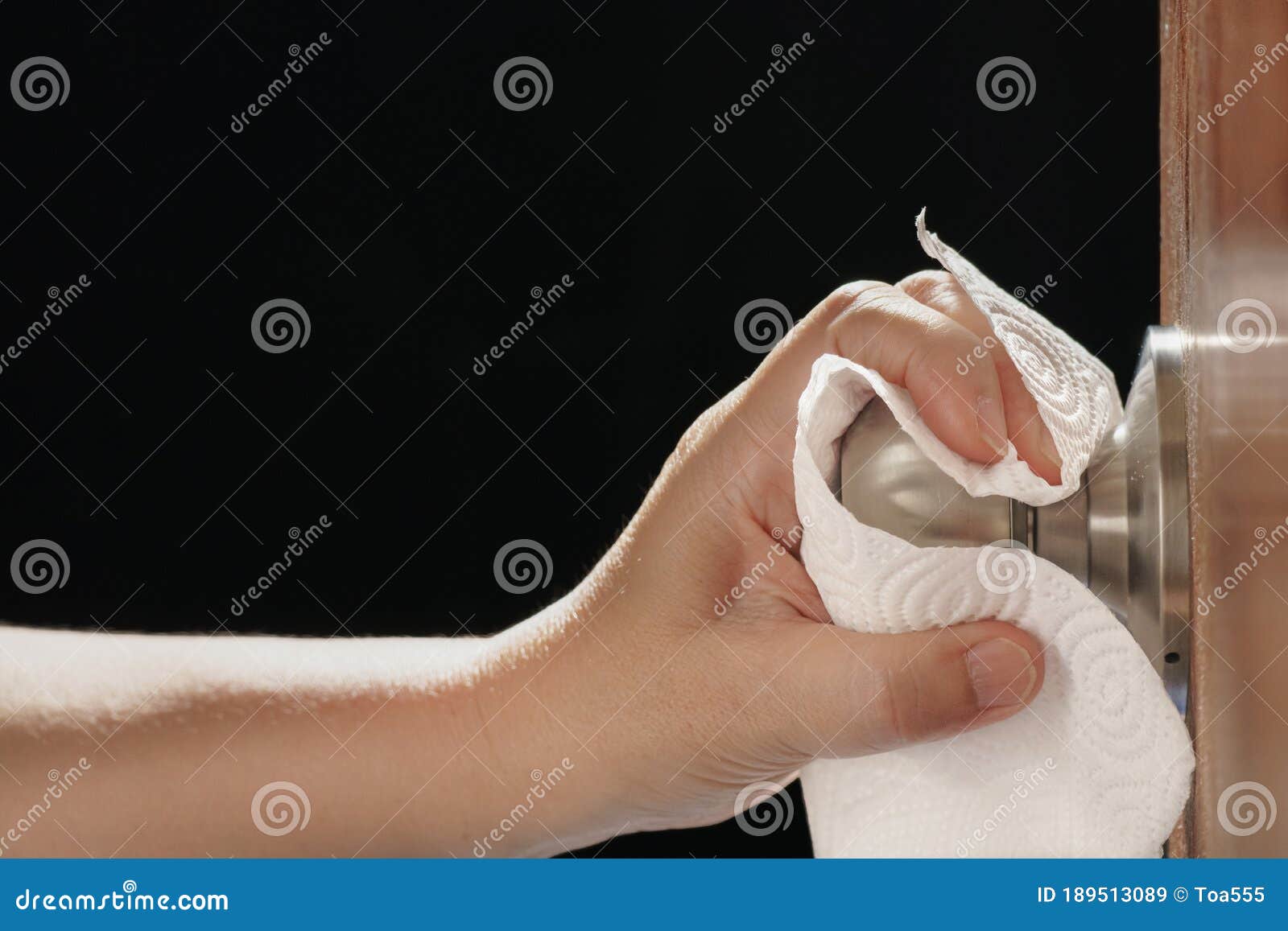 Avoid Touching Surfaces with Bare Hands Stock Image - Image of ...