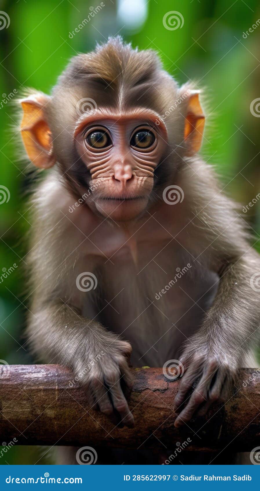 Close Up of a Baboon Sitting. Stock Illustration - Illustration of ...