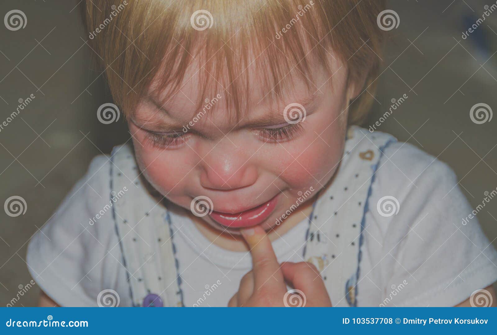 Closeup, Looking into the Camera Crying Child Stock Photo - Image of ...