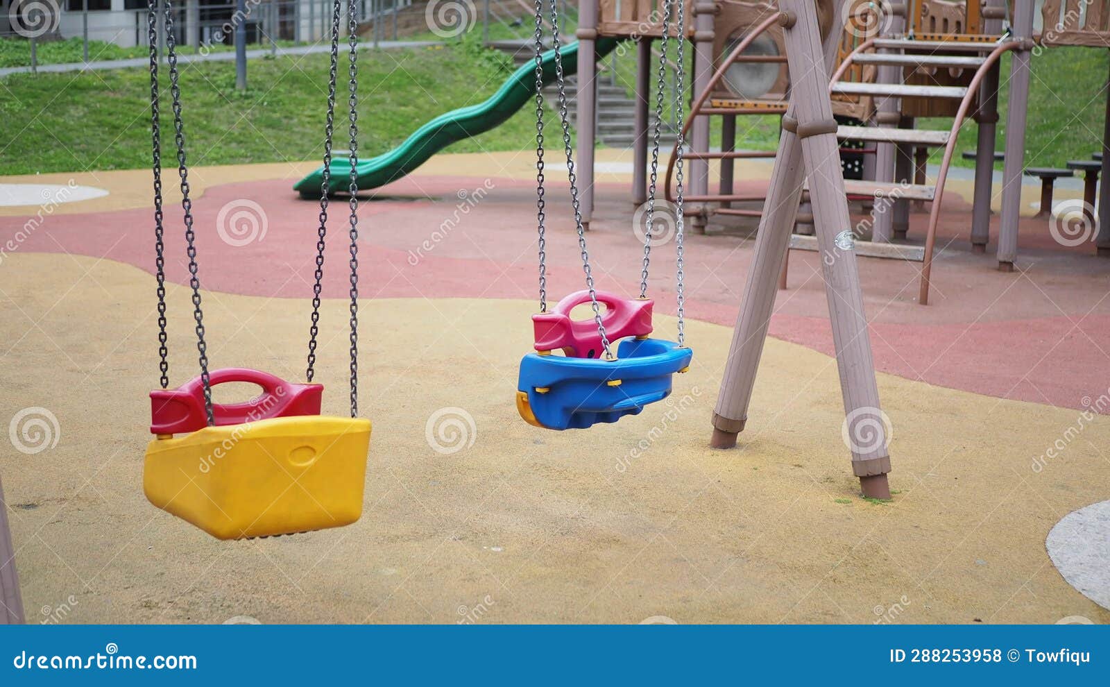 Close-up of a Baby Swing in the Playground Stock Footage - Video of ...