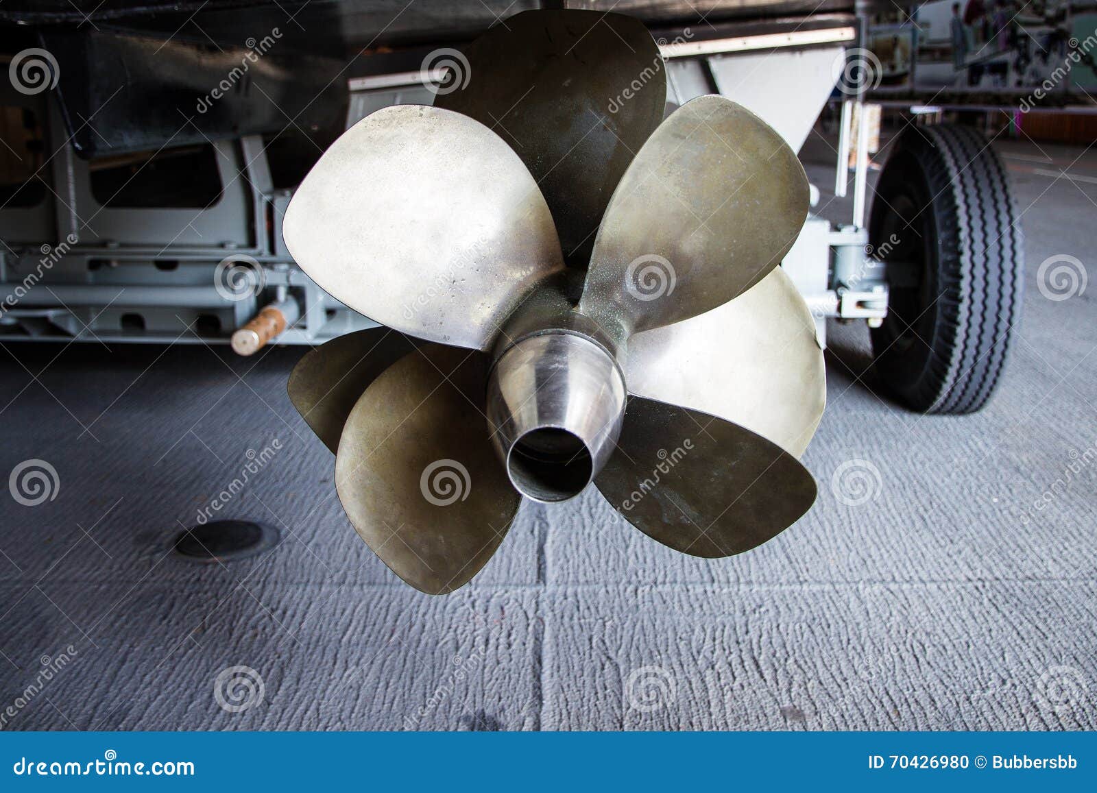 Close Up of the Back of Boat Propeller Stock Photo - Image of defending ...
