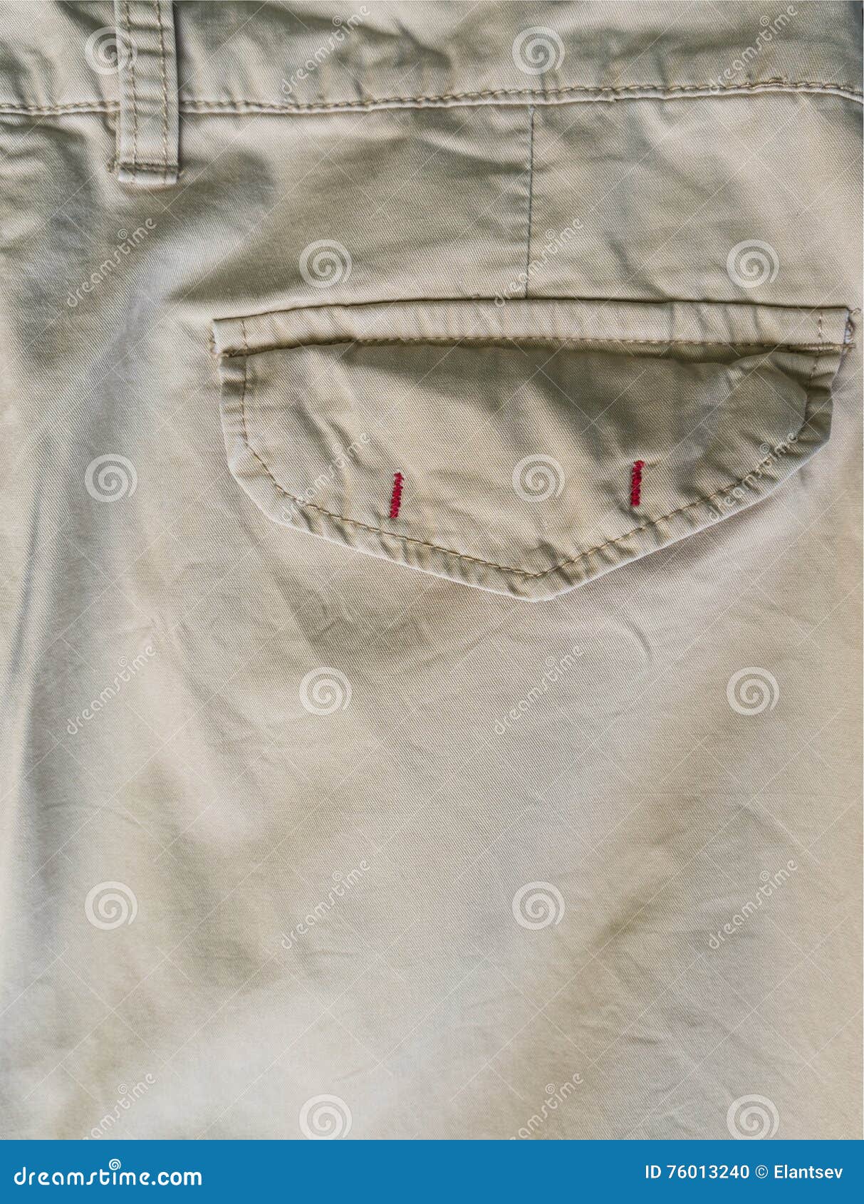 Close-up of a Back Pocket on a Pair of Khakis. Stock Photo - Image of ...