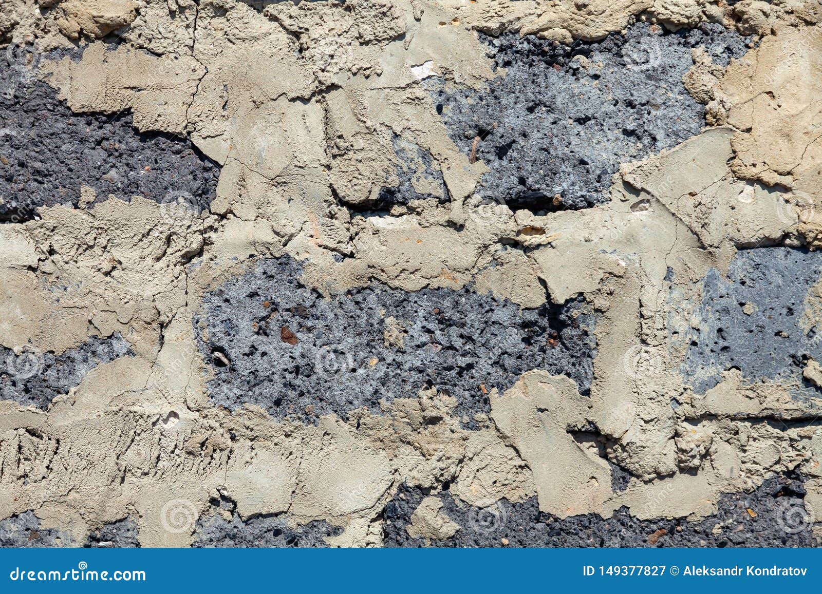 Close-up Background on Cinder Blocks and Cement Bricks at a ...