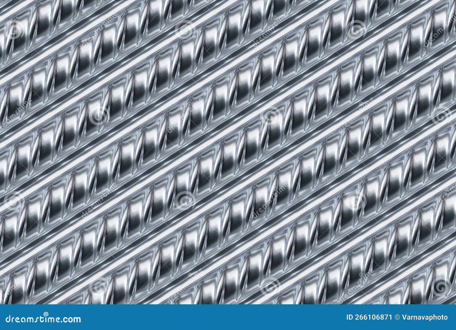 Close-up Background of Construction Rebar. 3d Render. Stock ...