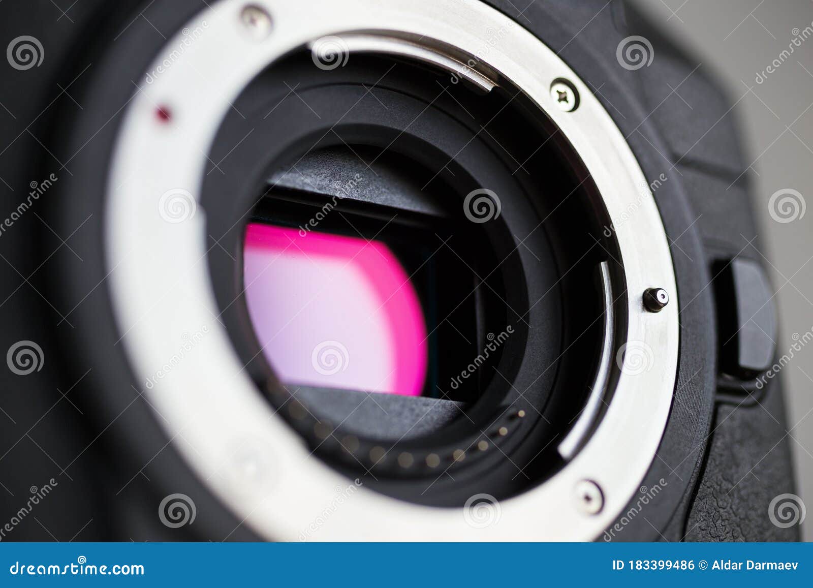 Close Up Background of Digital Camera Sensor. Professional Photography ...