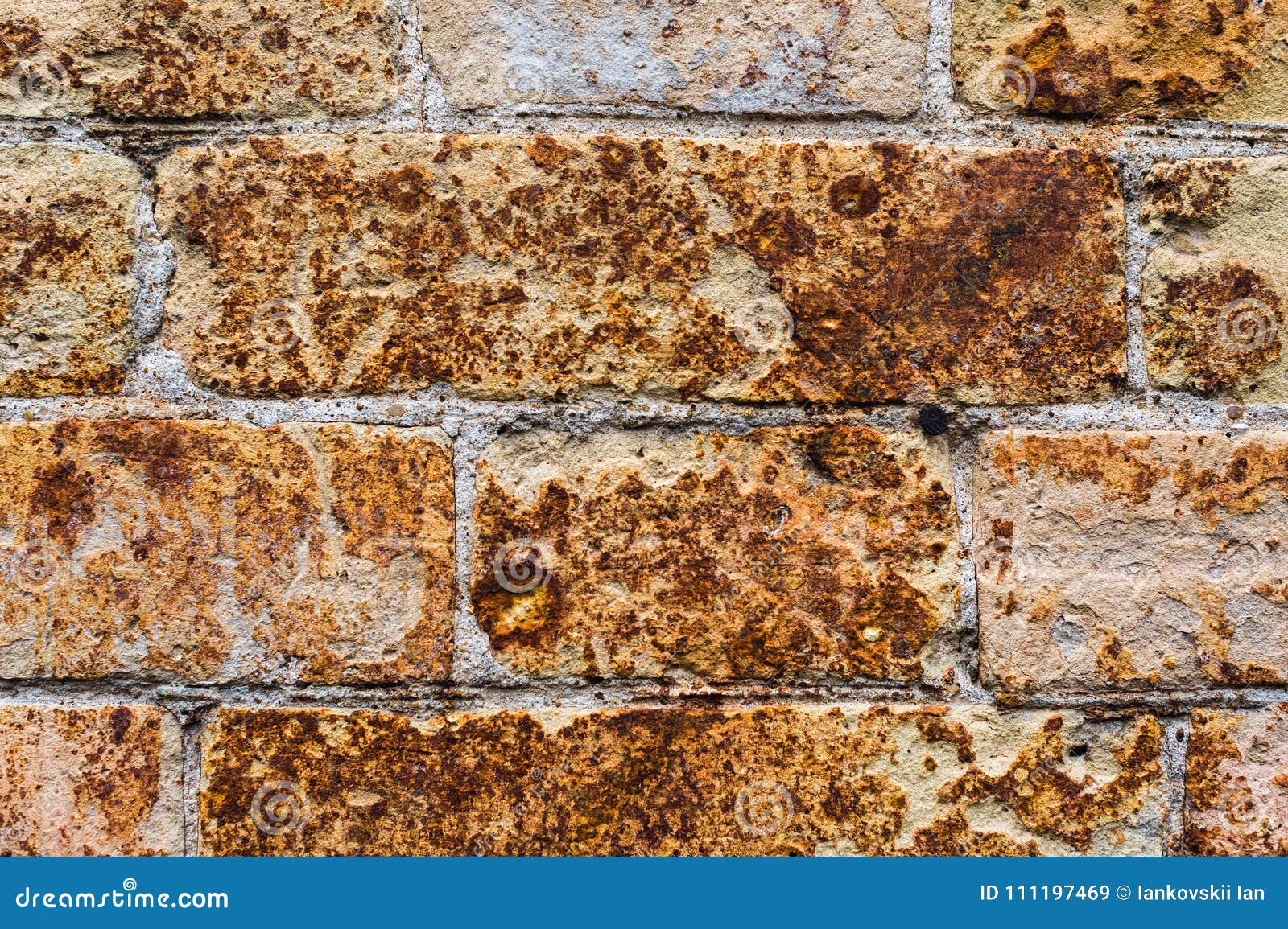 Close-up Background Wall from an Ancient Yellow Vintage Brick with ...
