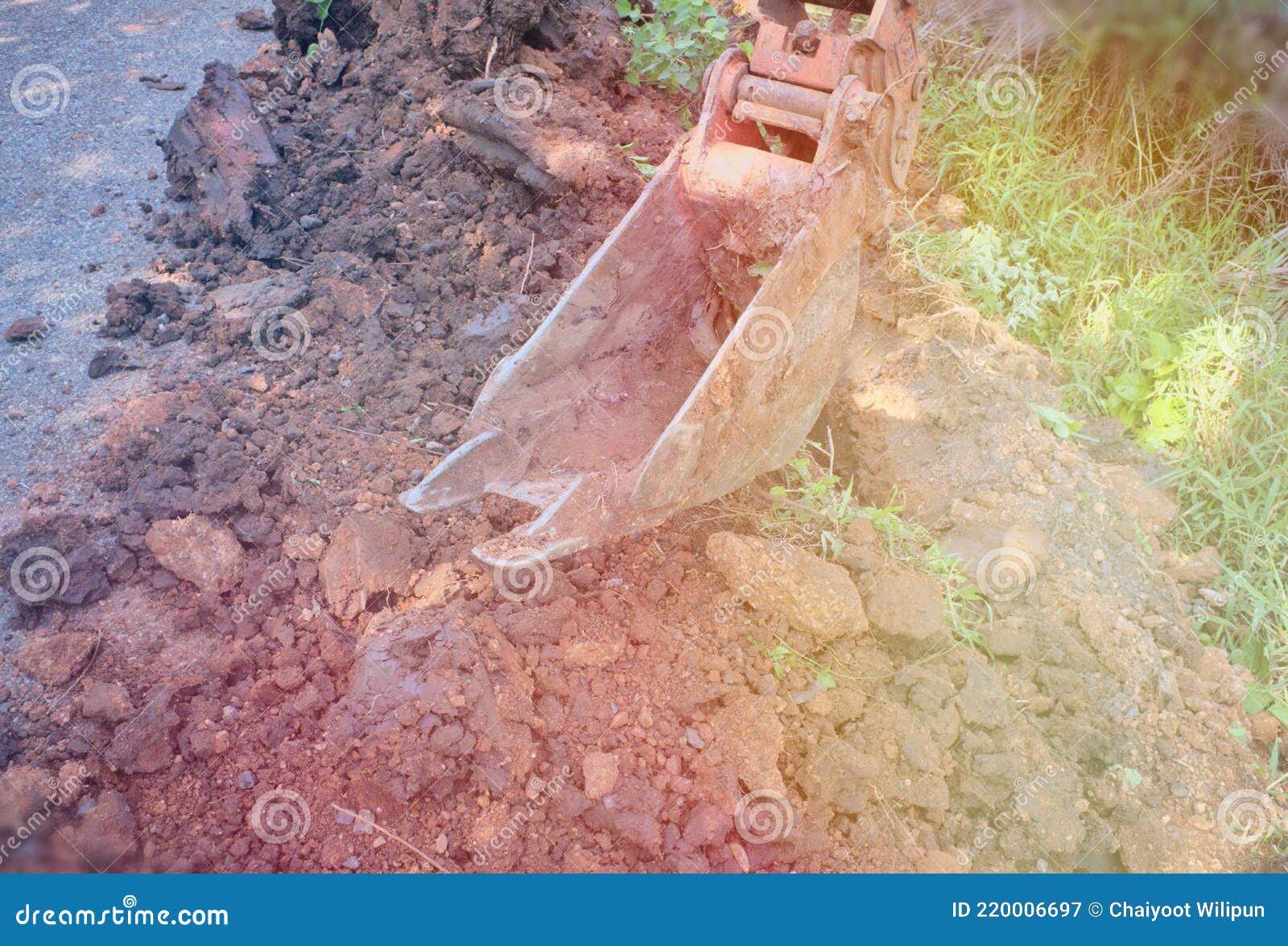 Close-up, Backhoe Arm, Backhoe Loader Stock Image - Image of digging ...