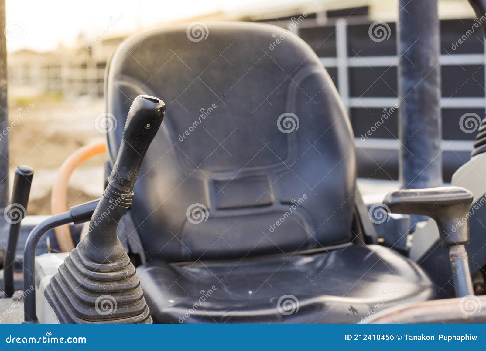 Close-up of the Backhoe Controls Inside the Vehicle Stock Photo - Image ...
