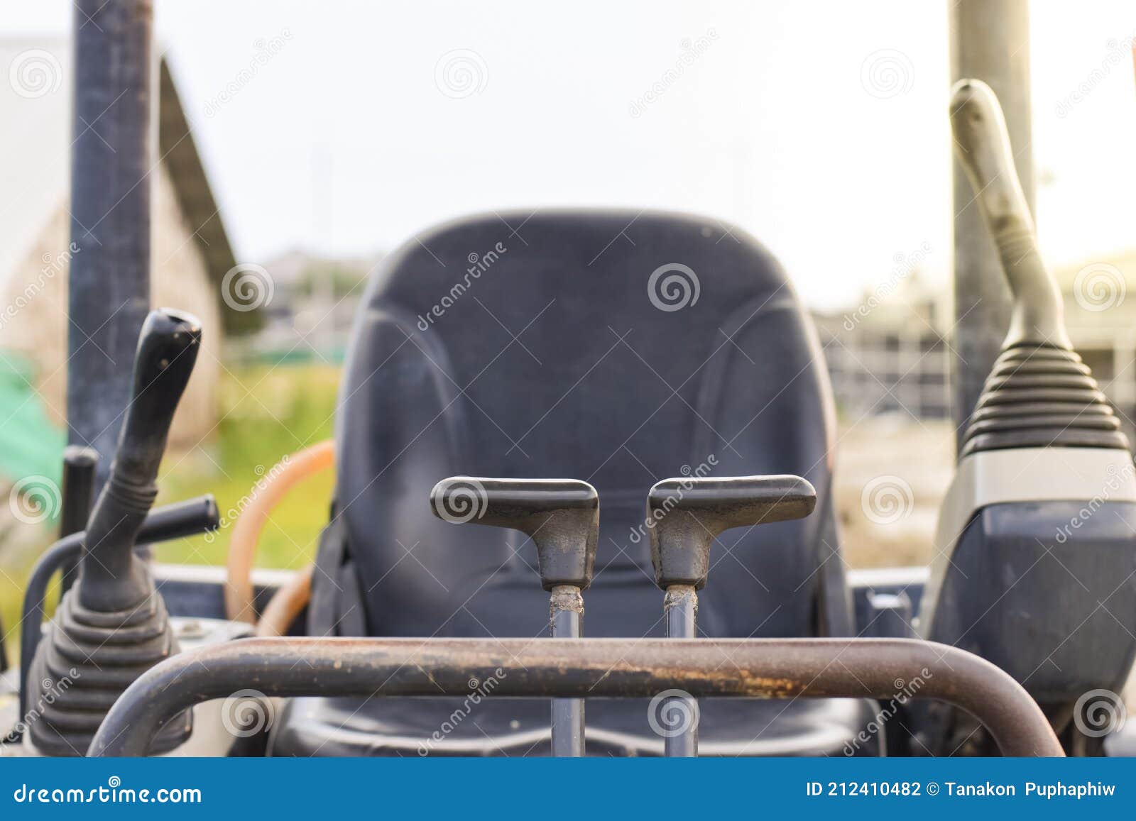 Close-up of the Backhoe Controls Inside the Vehicle Stock Photo - Image ...