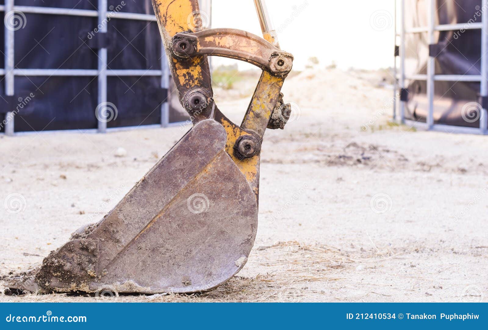 A Close-up of a Backhoe Hand on the Ground Stock Photo - Image of funny ...
