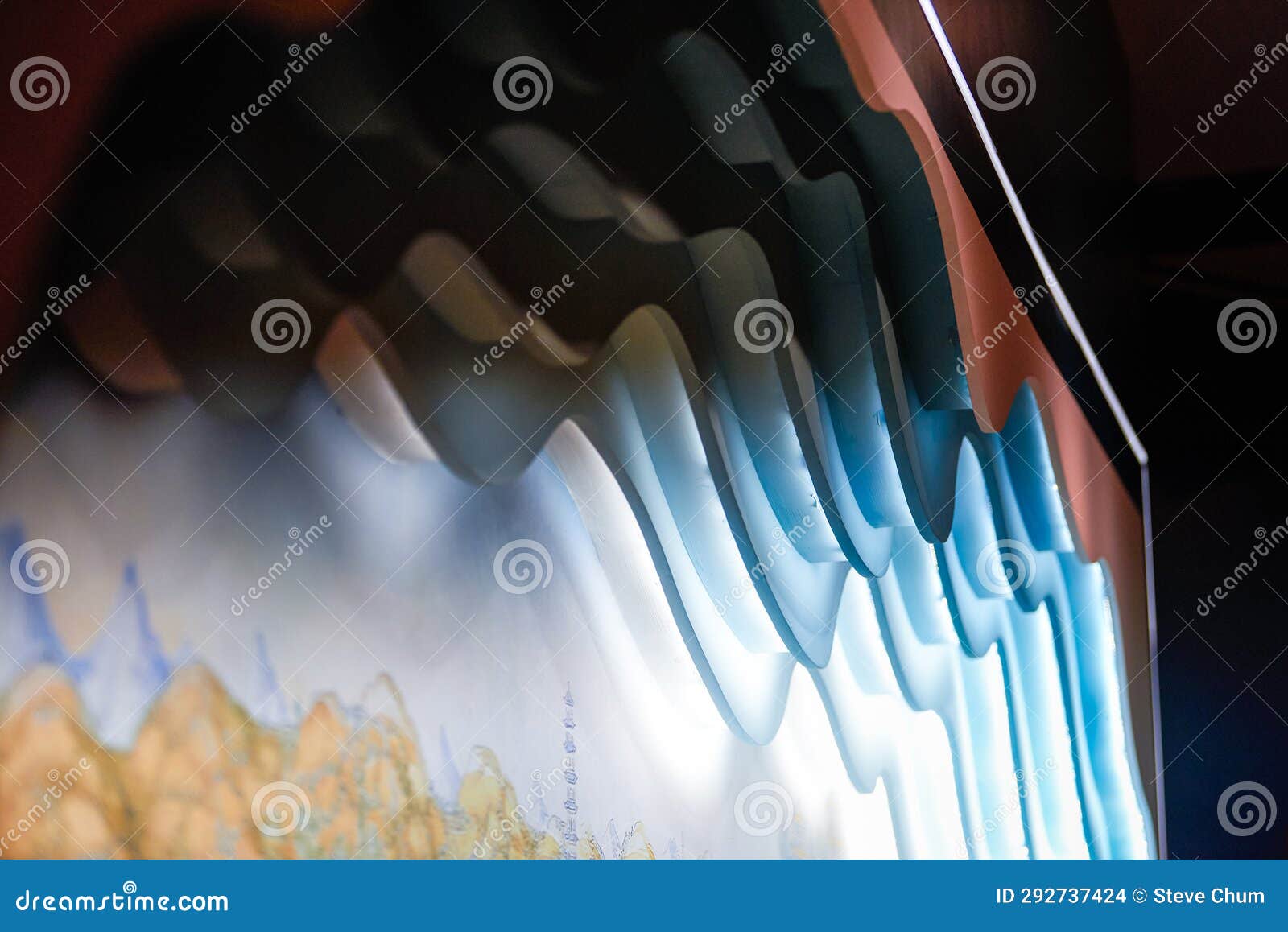 Close-up of Backlit Display Board in Museum Stock Photo - Image of ...