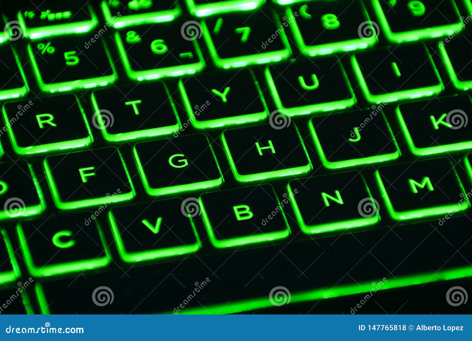 Close-up of a Backlit Gaming Keyboard Stock Photo - Image of gaming ...