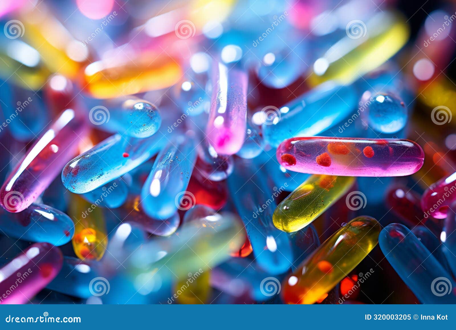 Close-up of Bacteria Microorganisms Viewed Under Microscope in a ...