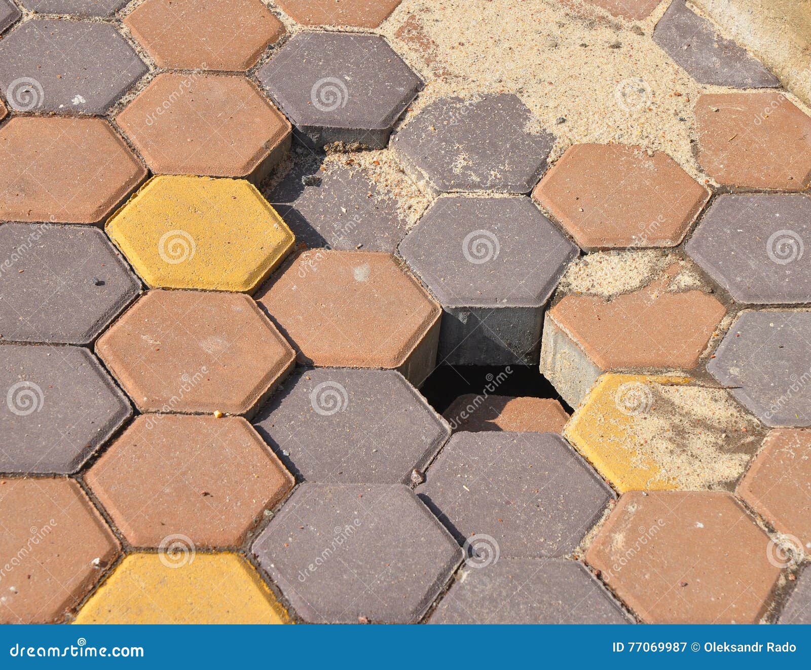 Close up on Bad Paving stock image. Image of site, pavement - 77069987