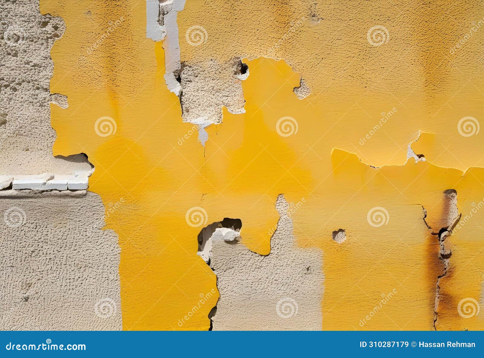Close-up. Badly Fixed Building Facade Wall Covered With Cracks In ...