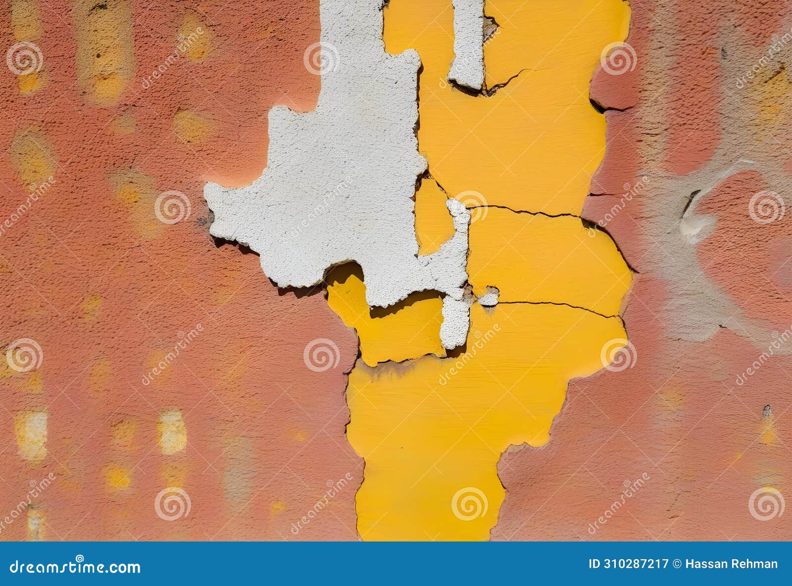Close-up. Badly Fixed Building Facade Wall Covered With Cracks In ...