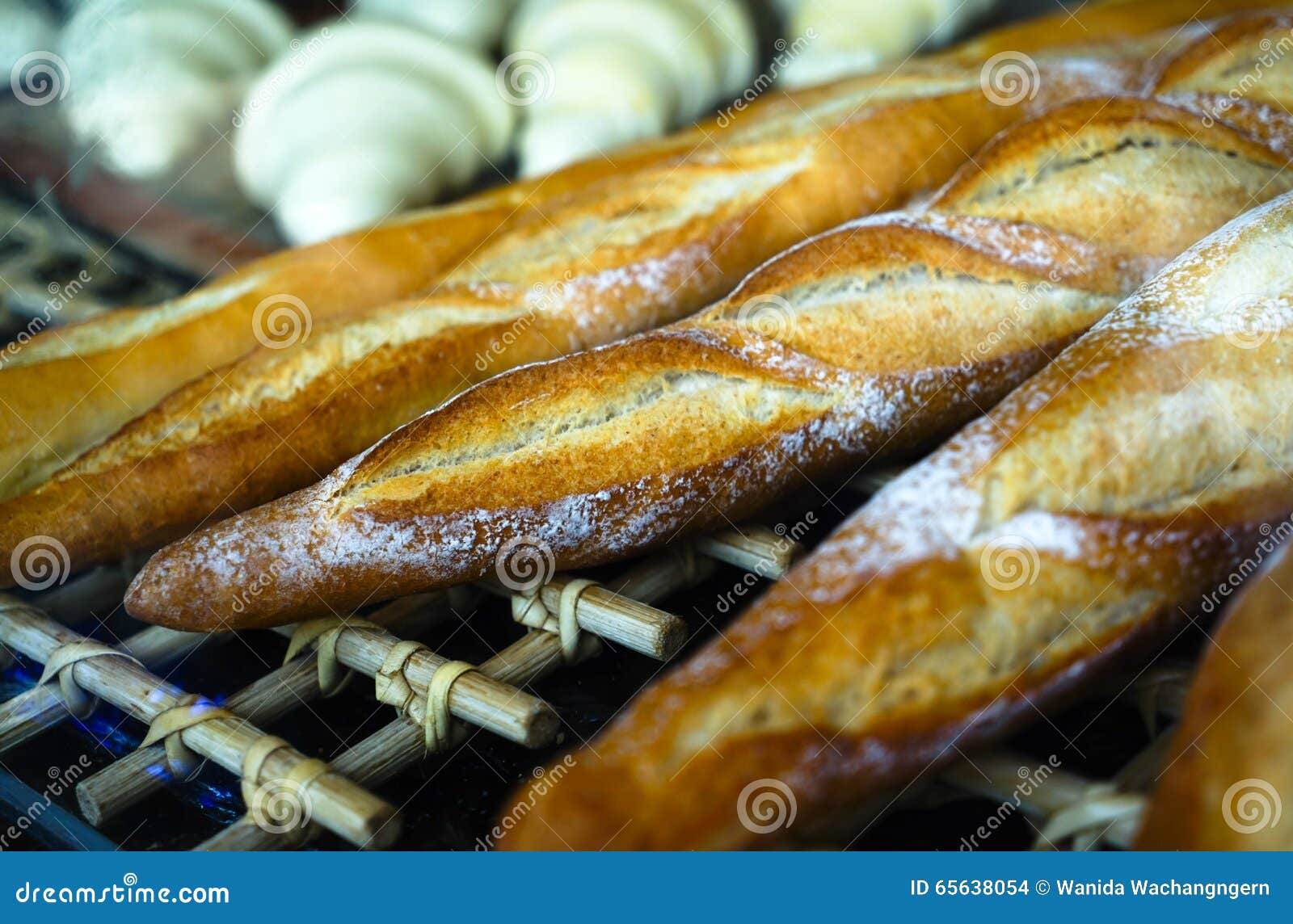 Close-up Baguette Prepared for Sale Stock Photo - Image of delicious ...