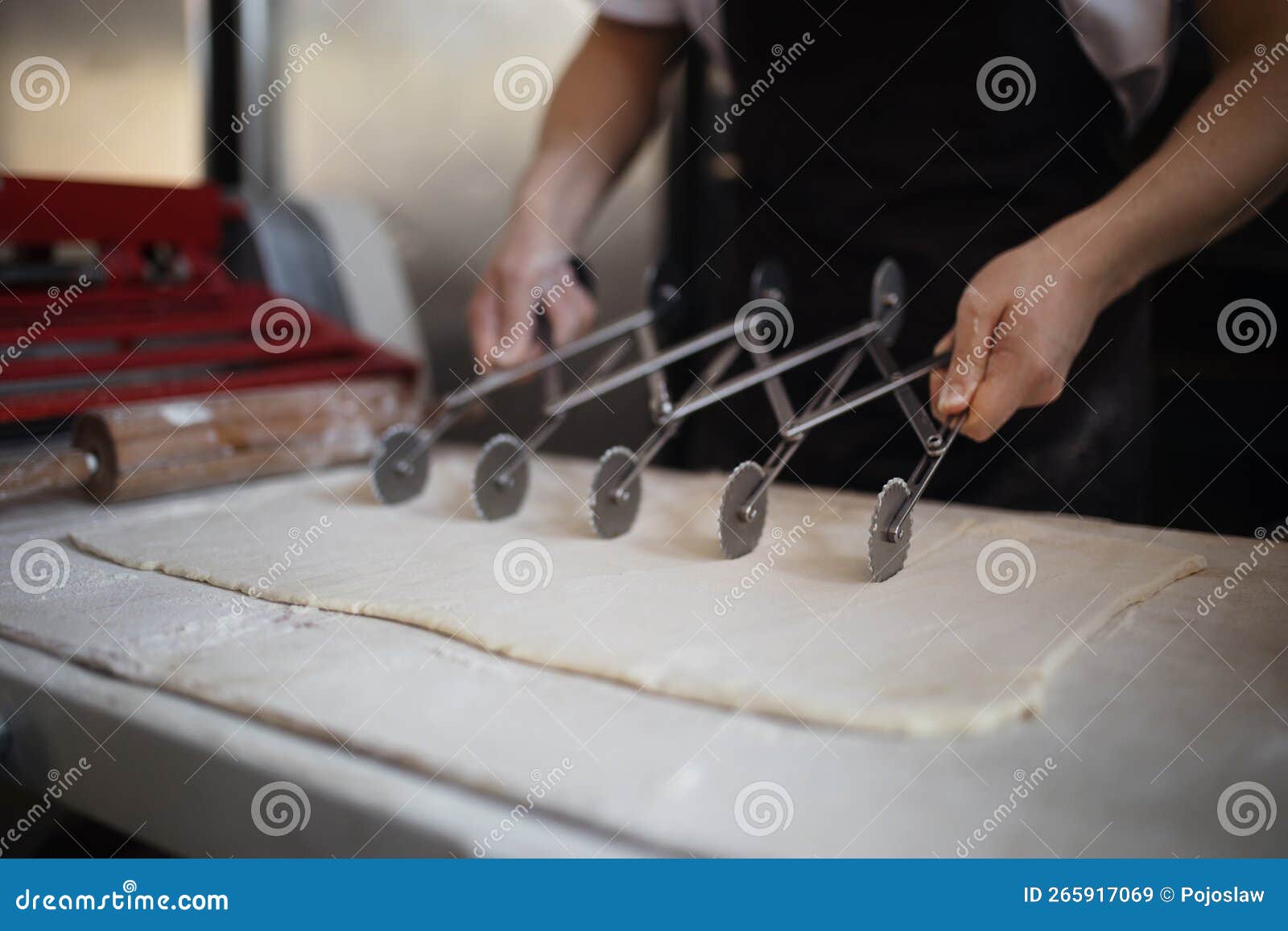 Close-up of Baker Preparing Pastries in Bakery. Stock Image - Image of ...